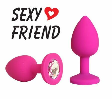 Конусовидная анальная пробка с кристаллом