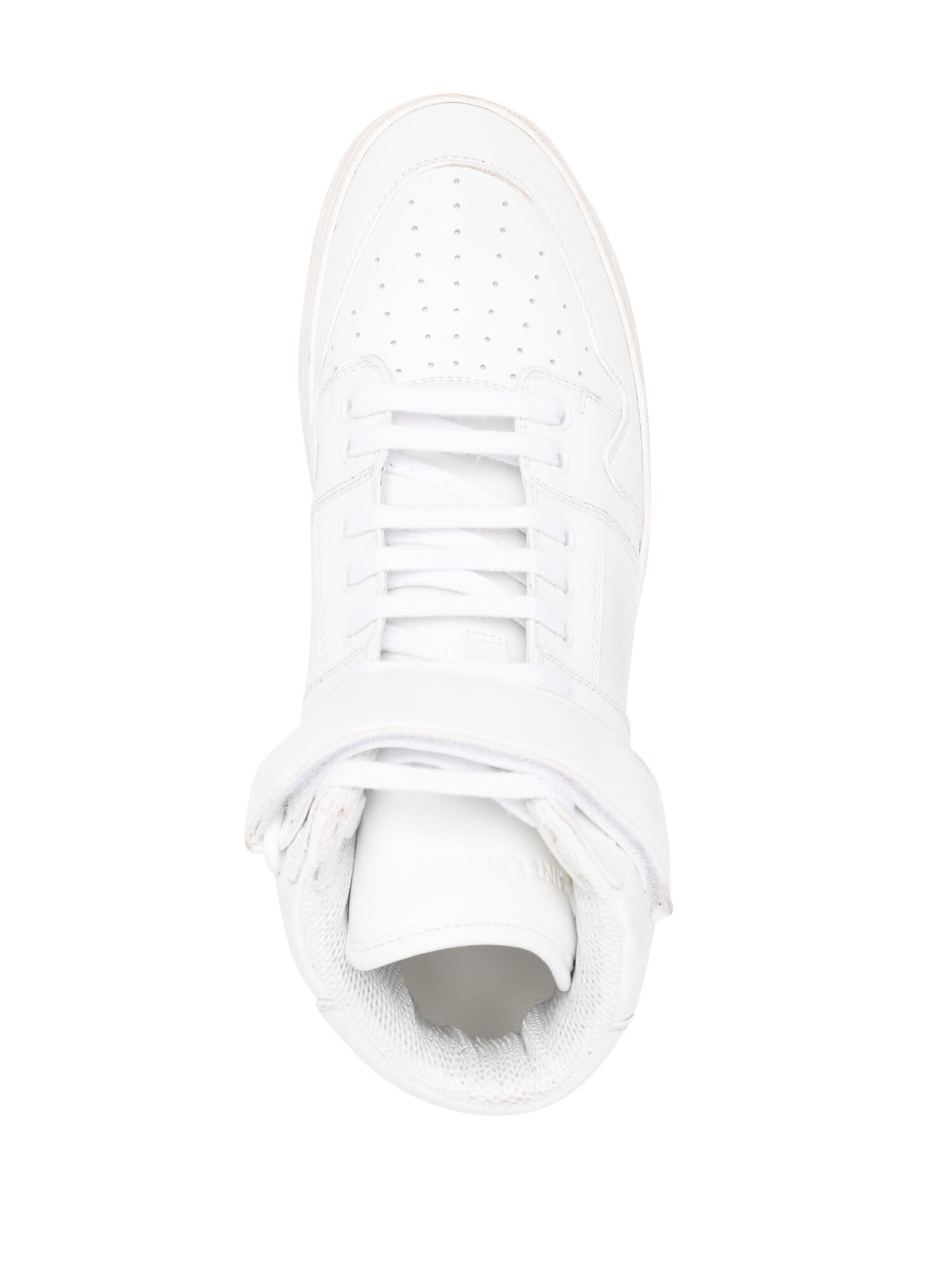 Кроссовки Yves Saint Laurent Logo-lettering leather sneakers, размер 41, бежевый/белый — фото 1