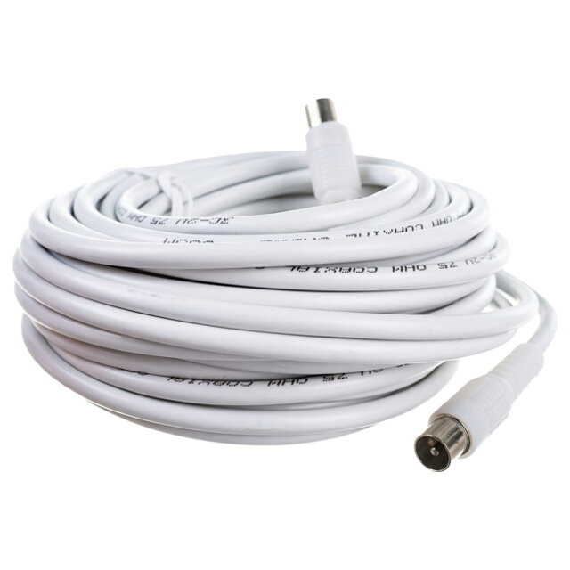 Удлинитель антенный DORI 1132-1 штекер-гнездо 10м белый