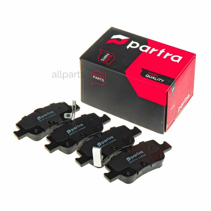PARTRA BP6115 Колодки тормозные дисковые toyota auris 1.4 d 1.6 2.0d 2.2d 03 07-