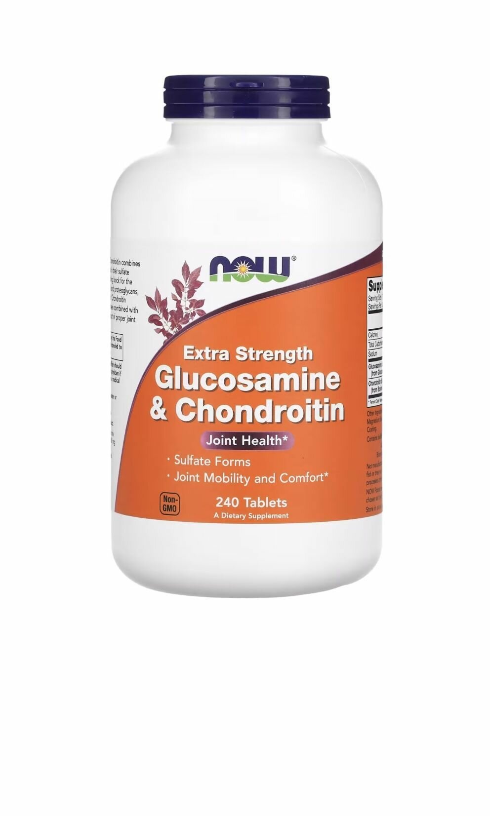 Глюкозамин и Хондроитин Усиленного Действия Здоровье Суставов NOW Glucosamine & Chondroitin Extra Strength Joint Health 240 таблеток