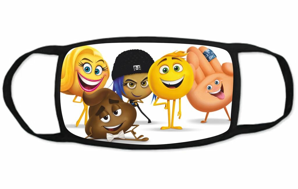 Тканевая защитная маска на лицо эмодзи, emoji №4
