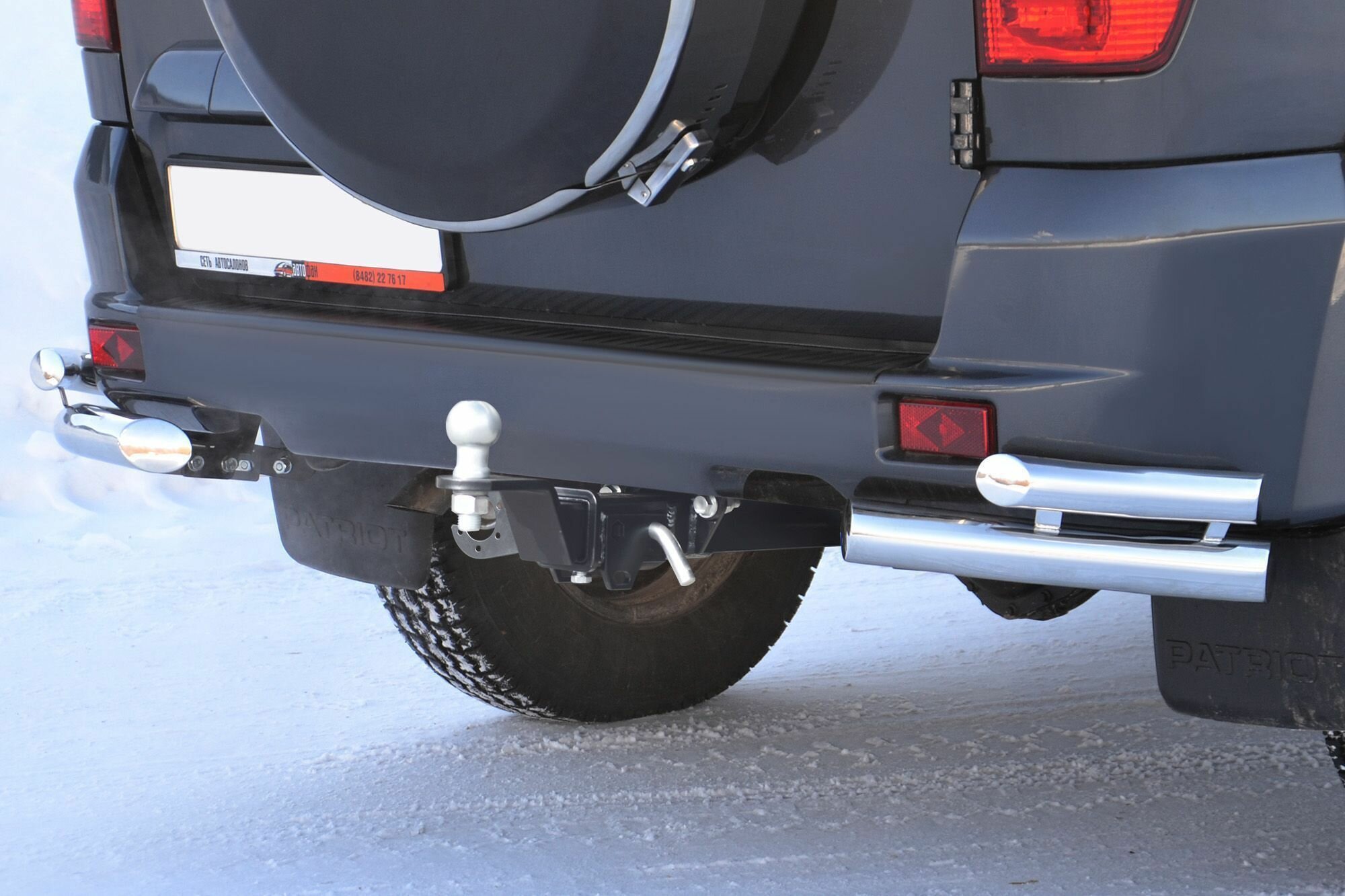 Фаркоп с унив. электрикой, съемный квадрат, UAZ Patriot 2014- (паспорт и сертификат) ПТ групп. UZP-14-991122.00