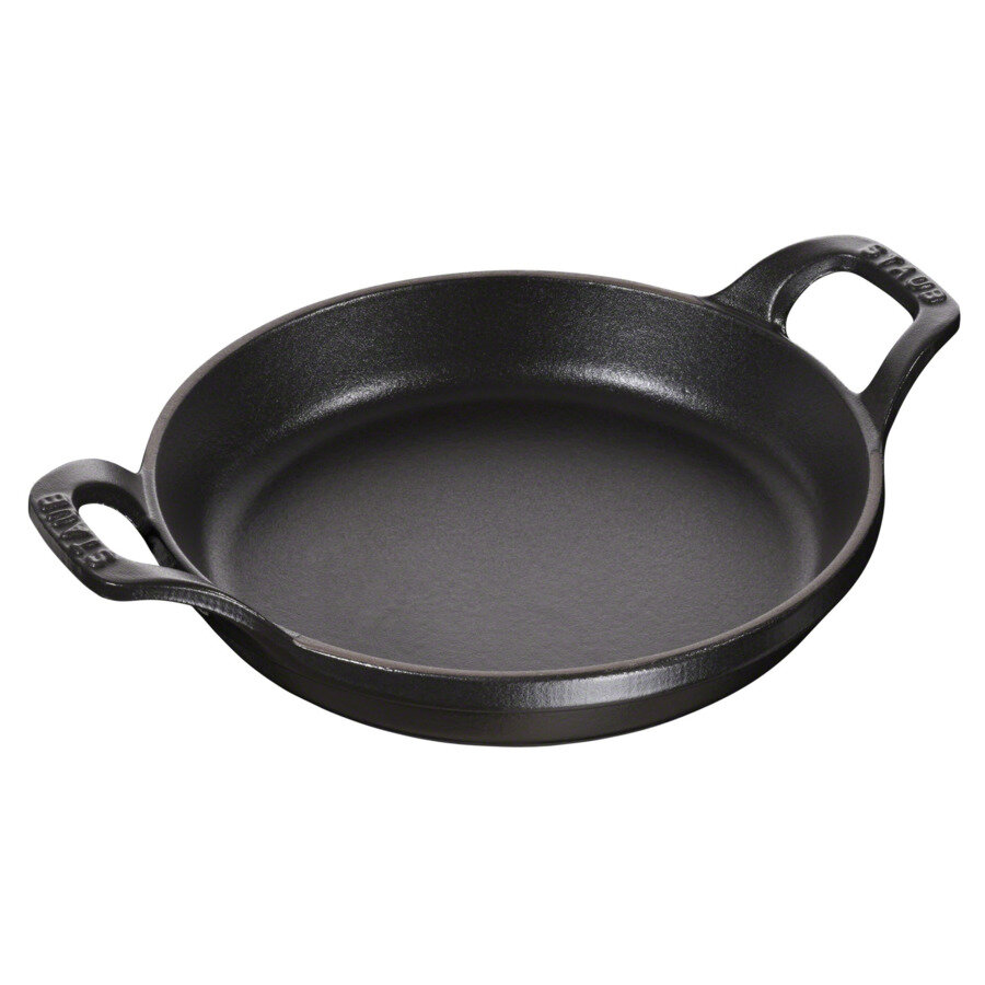 Сковорода с двумя ручками Staub 20 см, черный, чугун, для индукции, духовки