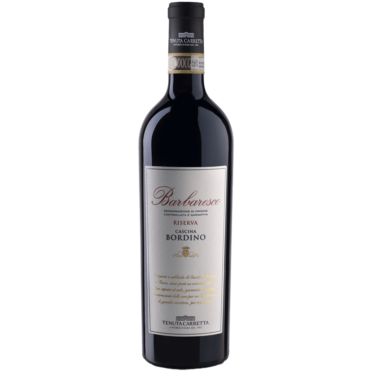 Вино Tenuta Carretta Cascina Bordino Barbaresco Riserva красное сухое 0,75 л