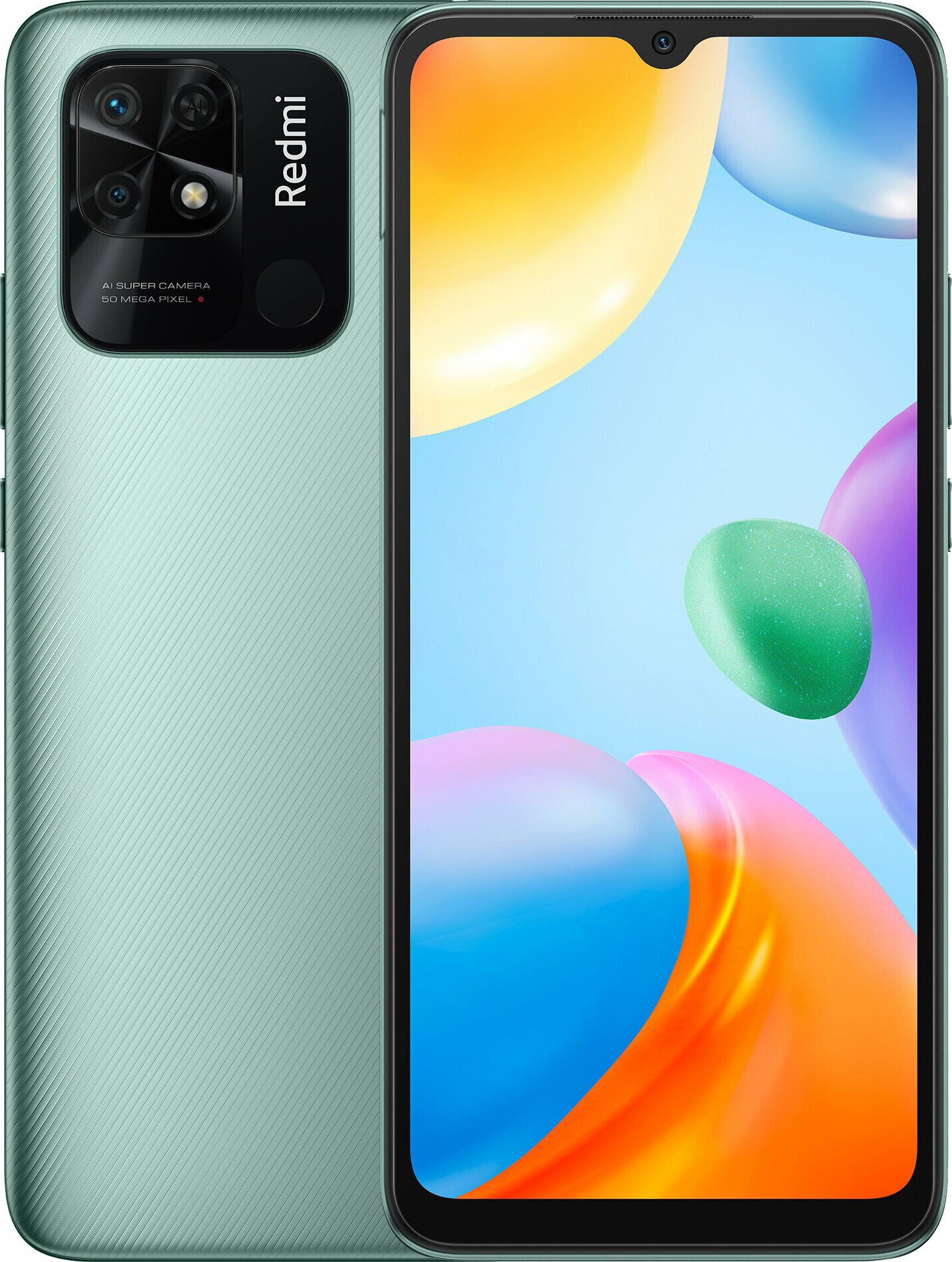 Смартфон Xiaomi Redmi 10C Green Mint, Dual SIM, 6.7", 128ГБ, Android 11