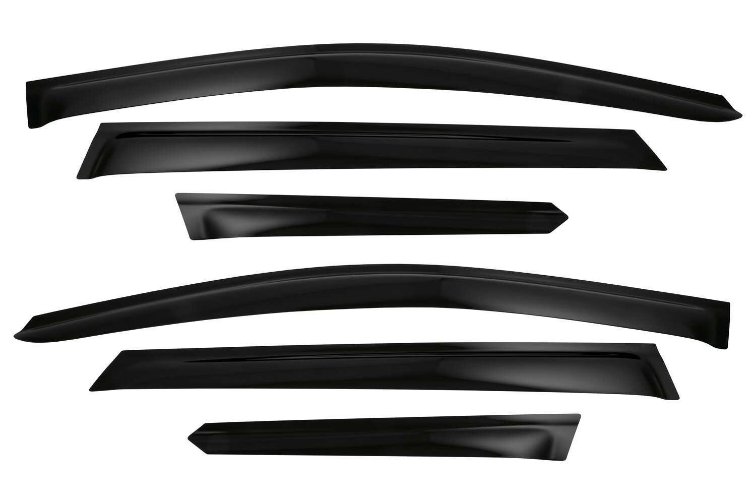 Дефлектор боковых окон Geely Coolray 2020-, 6 ч, темный / Джили Кулрей