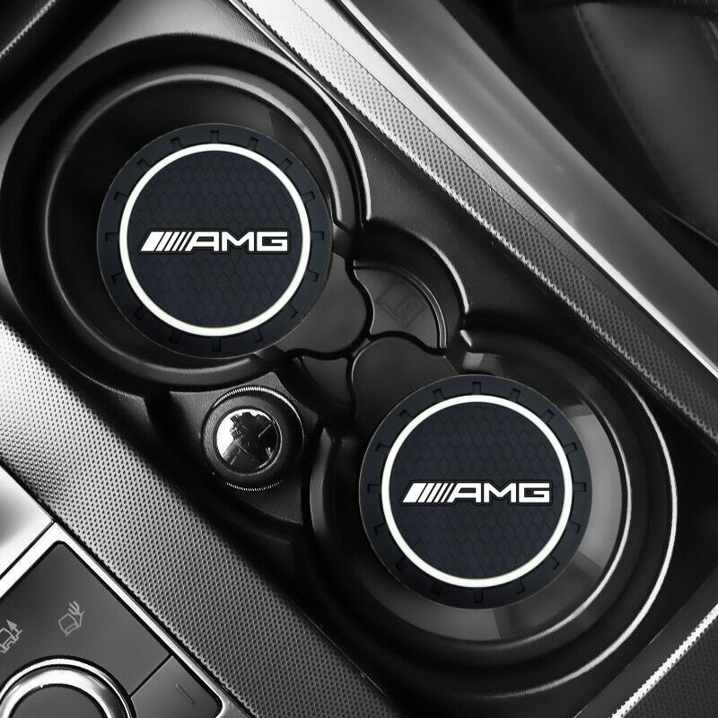 Коврик в подстаканник автомобиля AMG, 2 шт