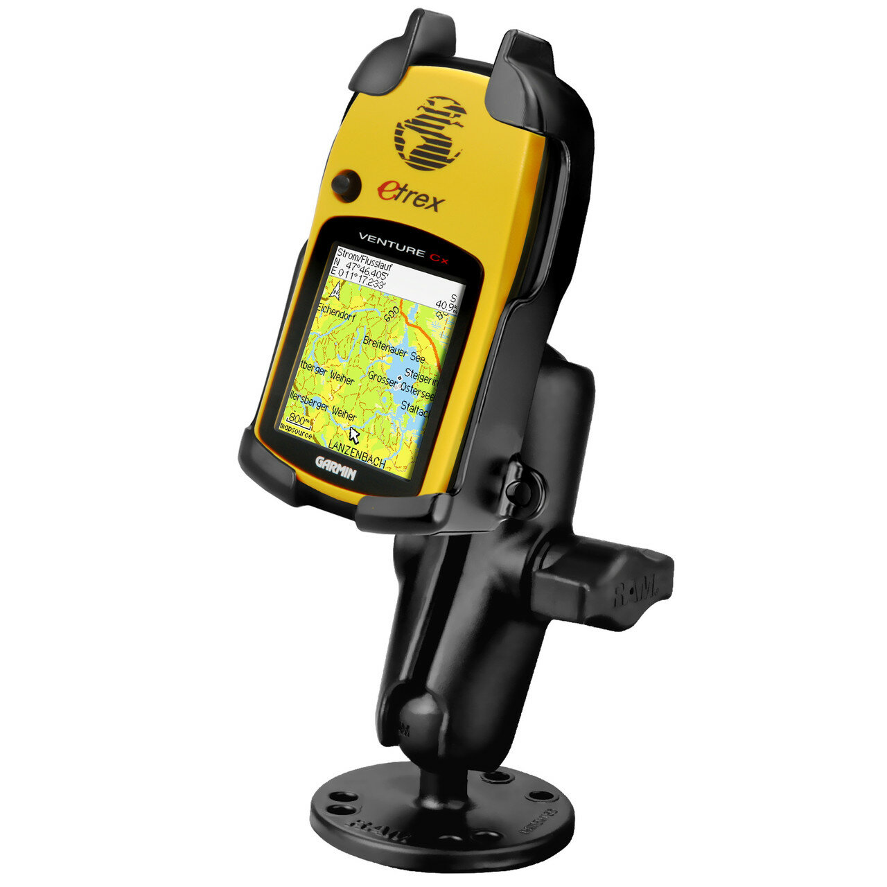 RAM-B-138-GA16U Крепление RAM Drill-Down Mount для Garmin eTrex Legend и Vista - алюминиевое.