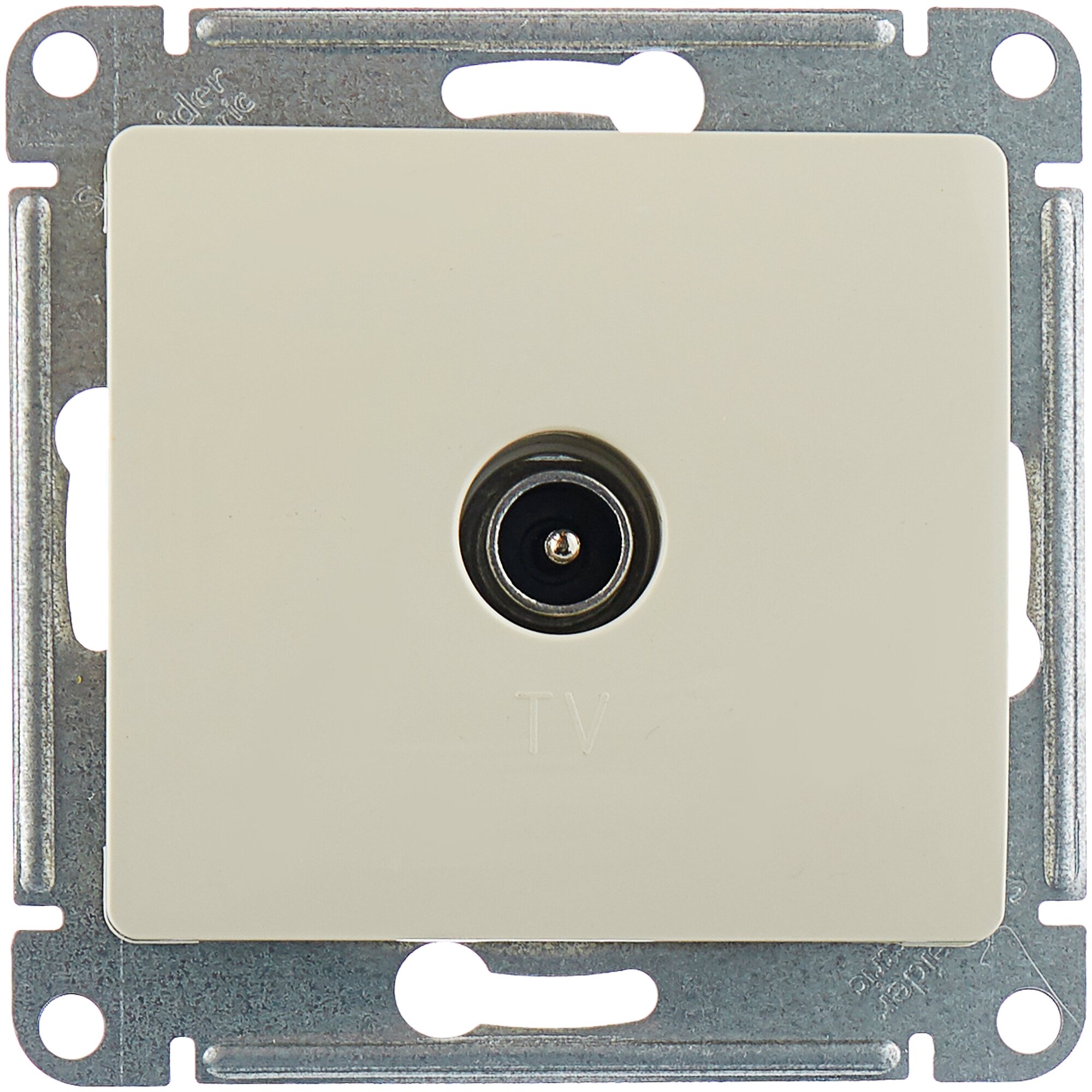 Розетка телевизионная ТВ оконечная бежевая Systeme Electric Glossa GSL000291