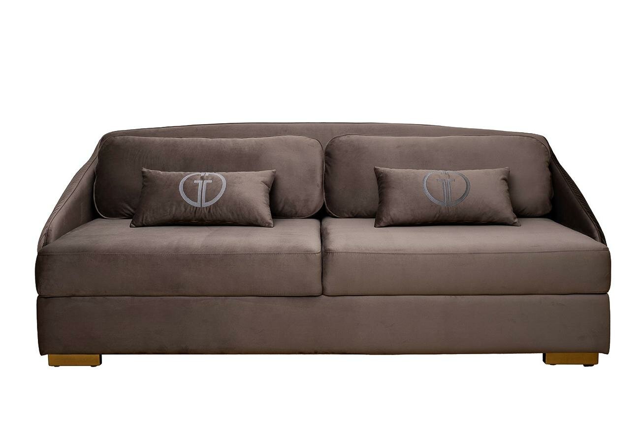 Диван Garda Decor Диван Палаццо(Palazzo) 240М трехм. раскладной серый Ром504+Ром504 240*105*95см арт. PALAZZO-240M-ROM504