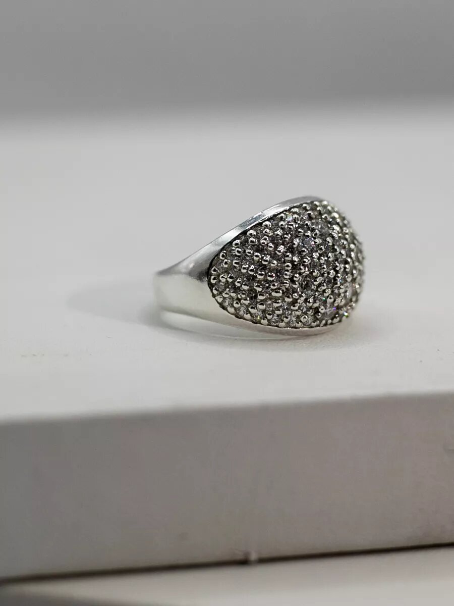 Кольцо БРЮС, серебро, 925 проба, фианит