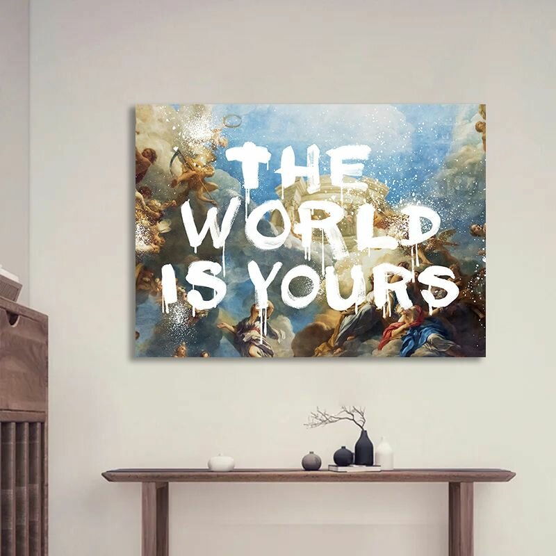 Картина "Мотивация и деньги", на холсте, на подрамнике, дерево, 50x70 см