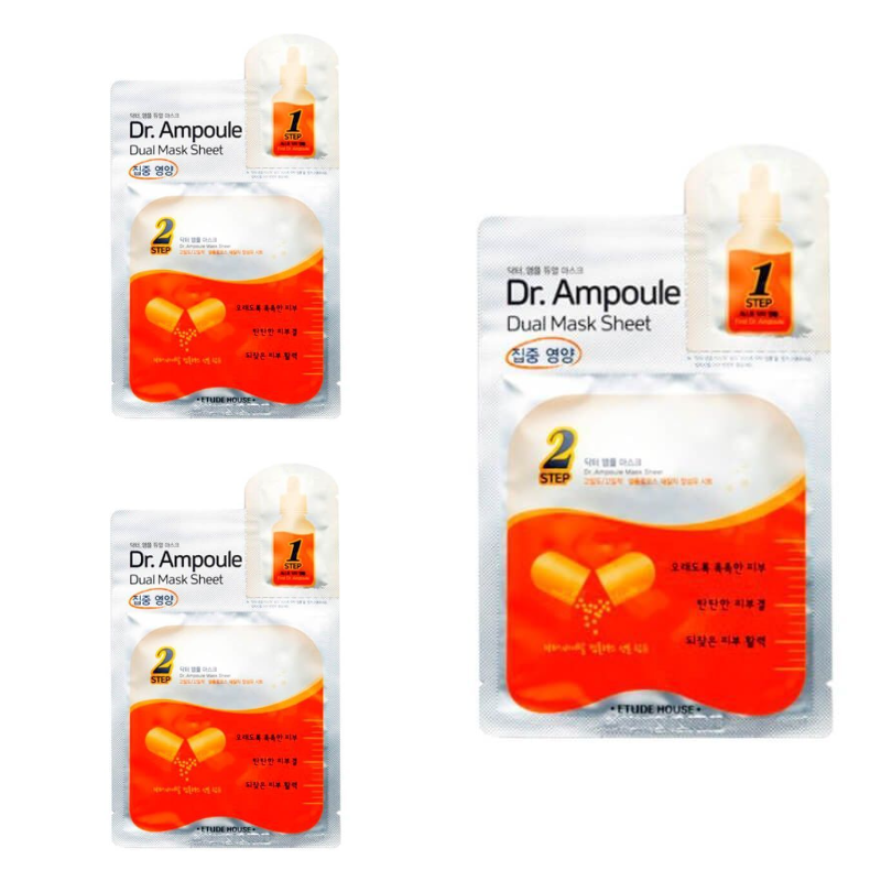 Маска тканевая двухфазная Etude, 24 мл, 3 шт.