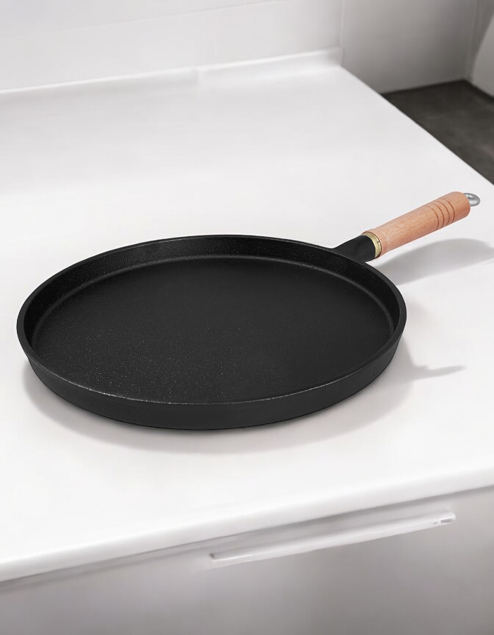 Блинница-сковорода MY REAL IRON COOK чугунная, 25 см