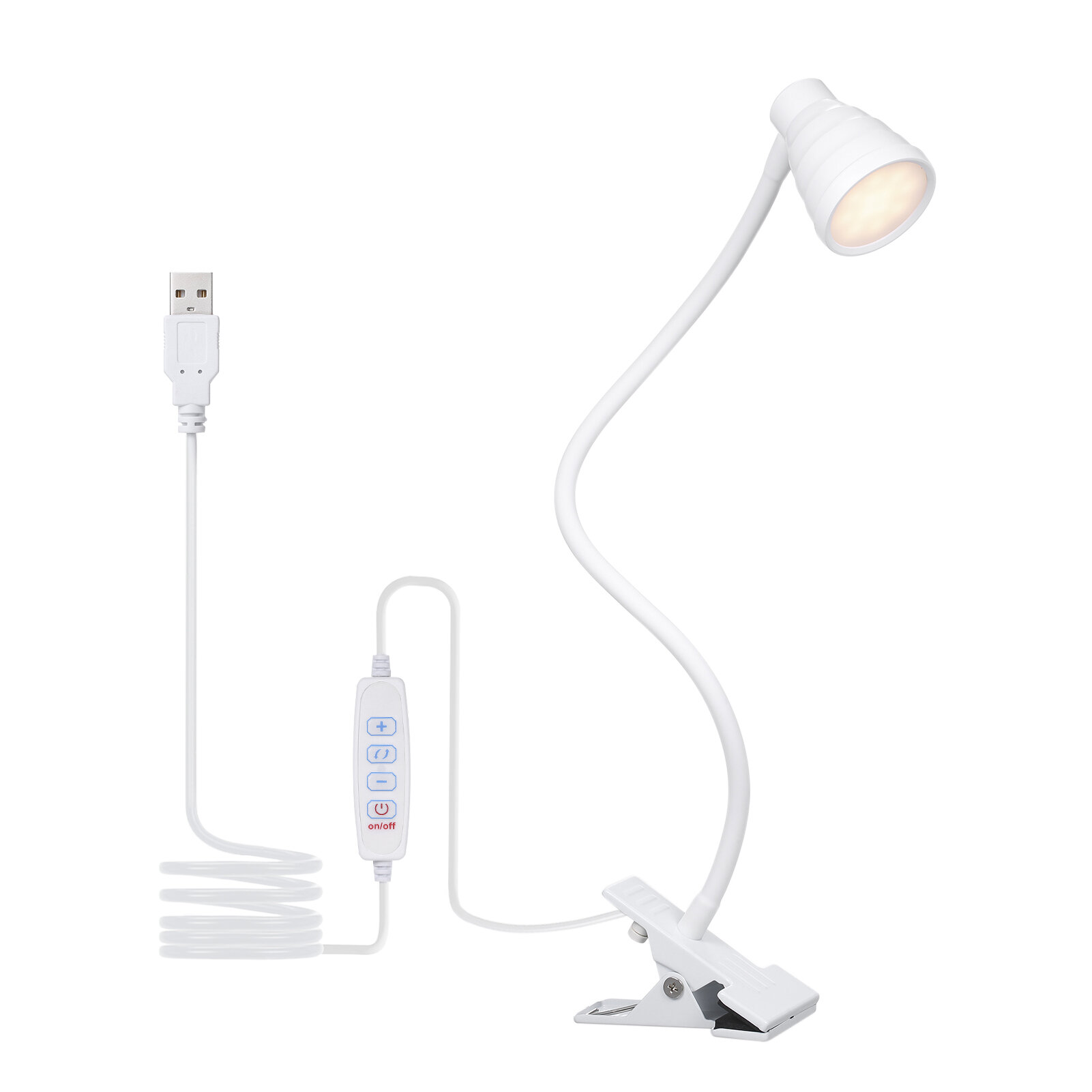 Tomshine 5W 24LEDs Настольная лампа для чтения рядом с зажимом для освещения Зажим
