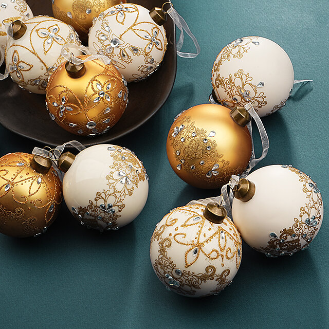 Елочные шары Nice-Monferrato 8 см, 12 шт, стекло, Winter Deco, 4060229-набор