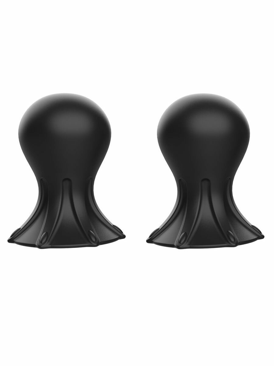 Вакуумные помпы для стимуляции сосков "MEDIUM PUMPS NIPPLE SUCKERS BLACK" 2шт