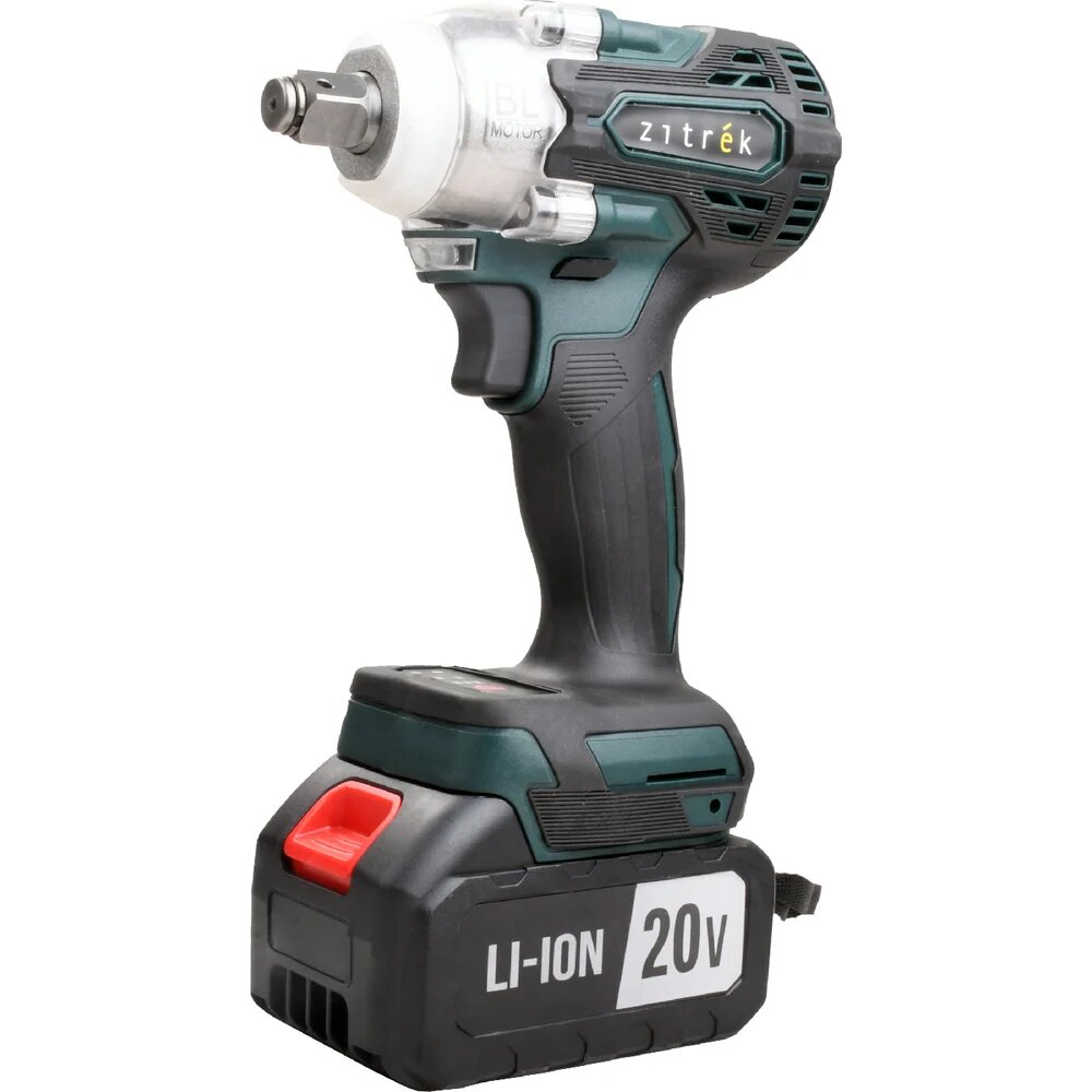 Гайковерт аккумуляторный бесщеточный Zitrek Crusher 20 в кейсе, 20В, 300 Нм, 2x4.0Ач, закрепления и ослабления