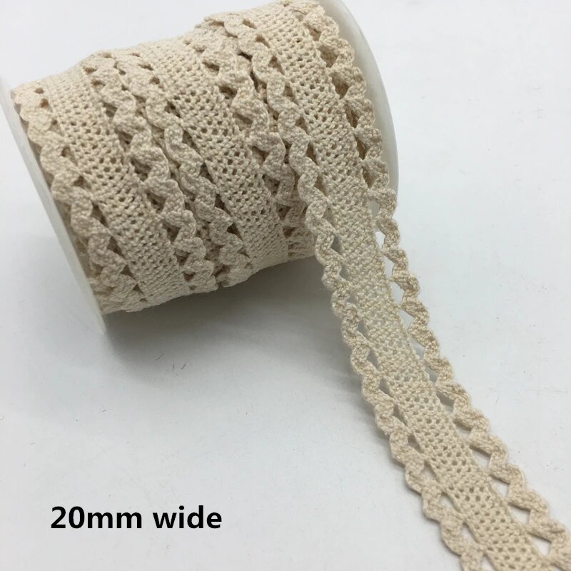 Кружевное полотно хлопковое 20 мм, ivory cream, Style 12