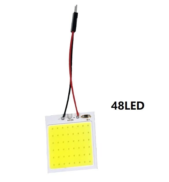 Акция T10 BA9S W5W COB 24SMD 36SMD 48SMD Автомобильная светодиодная лампа для чтения в 48 LED, White