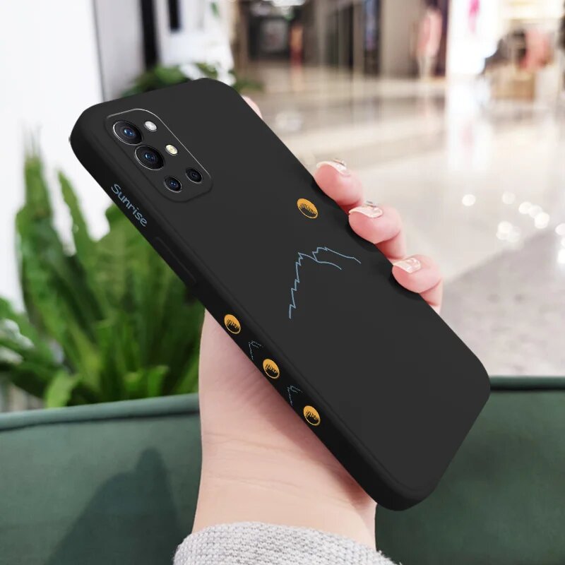 Черный чехол OnePlus 9RT 5G из жидкого силикона