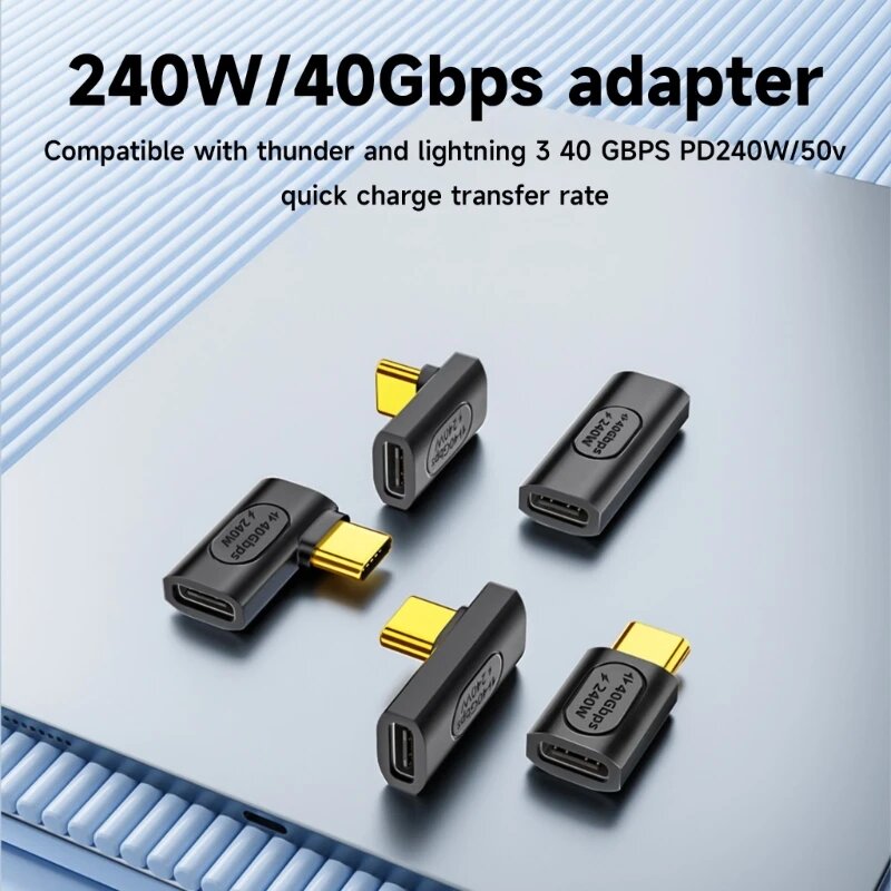 USB C адаптер 40Gbps 240Вт, черный — фото 1