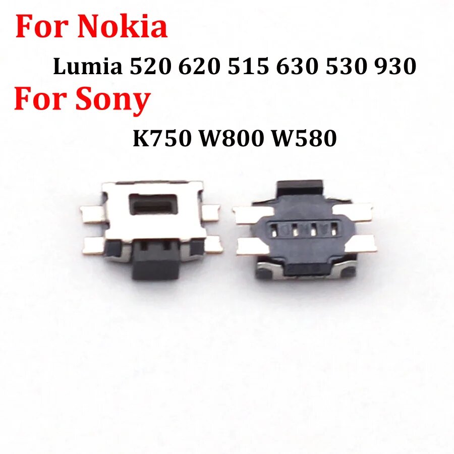 10 шт. для Sony K750 W800 W580 для Nokia Lumia 520 620 515 630 530 930 кнопка включения и выключения