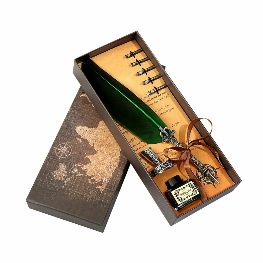 Ретро-каллиграфия Перо Dip Pen Чернила для письма Набор перьевых перьев