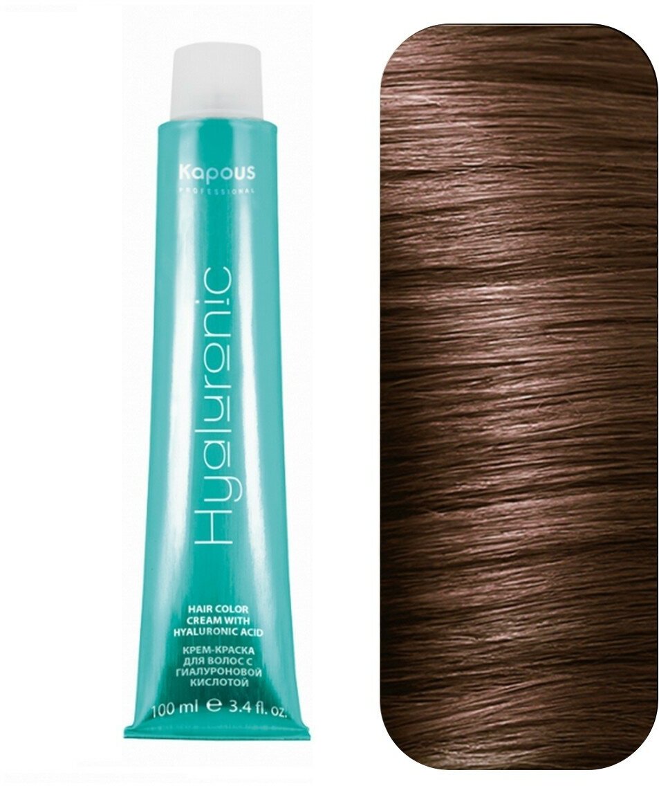 Крем-краска Kapous Professional Hyaluronic acid , 6.35 темный блондин каштановый , 100мл