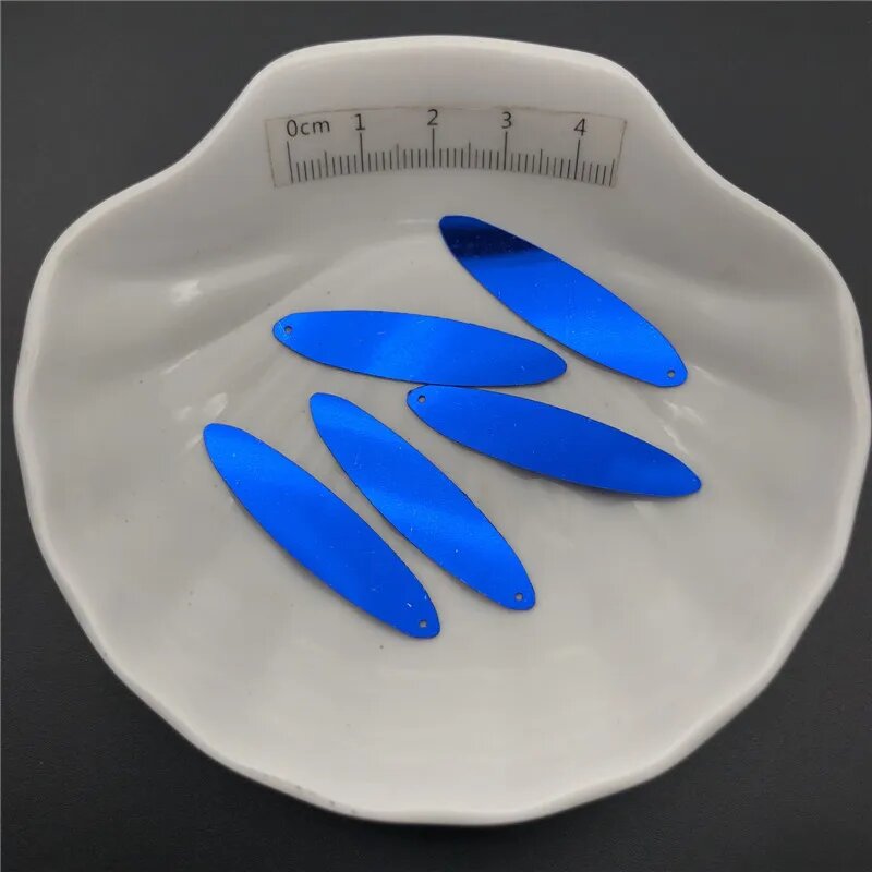 Пайетки ПВХ большие прямоугольные 30г Синий, 30g 270pcs, Dark bLue