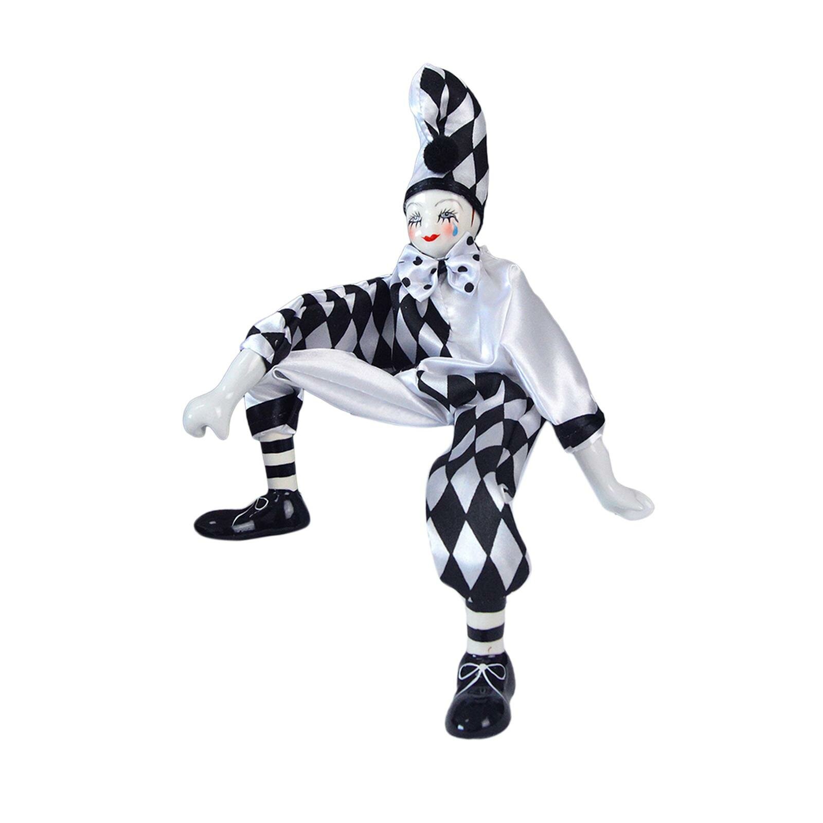 Фарфоровая кукла-клоун высотой 15 дюймов (38 см), забавная модель клоуна, отличный подарок, сувенир или сувенир для вечеринки.