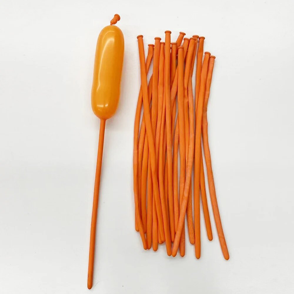 Цветные длинные воздушные шары MicroPlush Оранжевый, orange, 20pcs