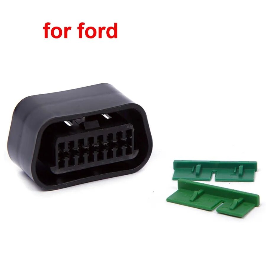 Автомобильный 16-контактный гнездовой разъем OBD2 для Benz/bmw/ford/buick Автомобильный диагностический интерфейс 16-контактный разъем модификация проводного адаптера for ford