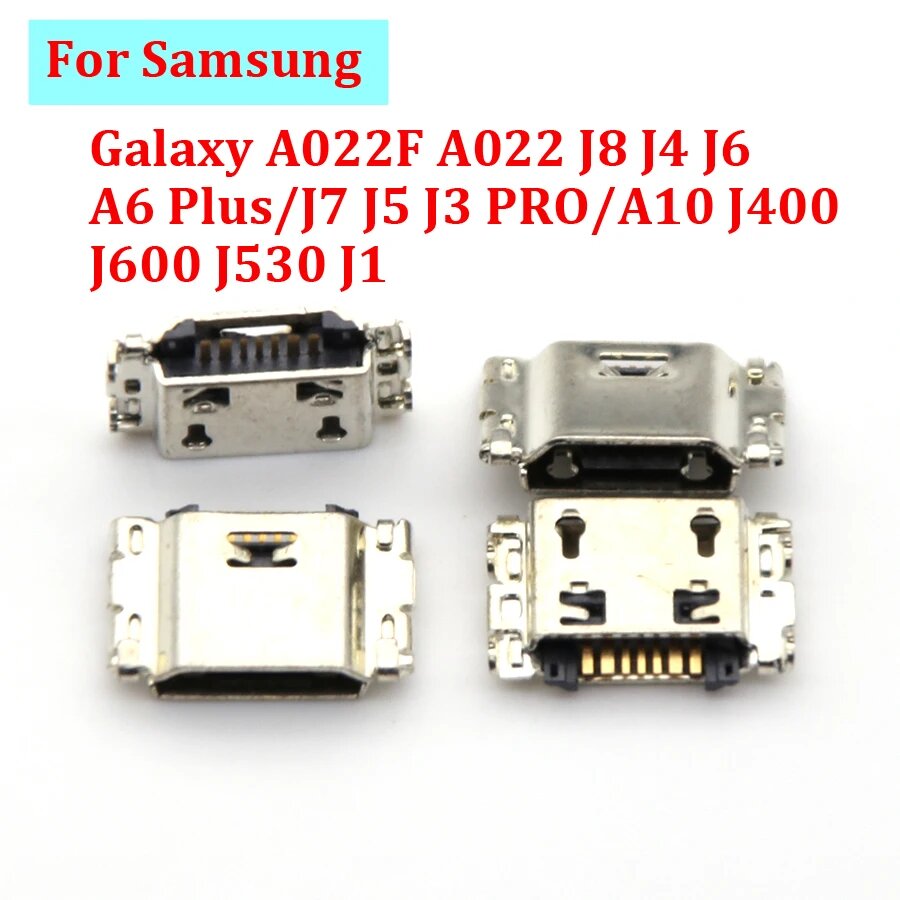Разъем USB для Samsung Galaxy A022F A022 J8 J4 J6 A6 Plus 100pcs