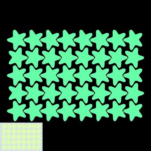 Светящиеся наклейки NICELET звезды для потолка A YG