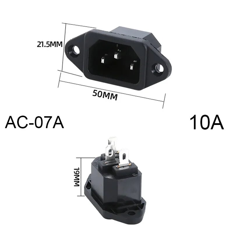 Розетка IEC AC-07A 10A, 220В, 1PCS