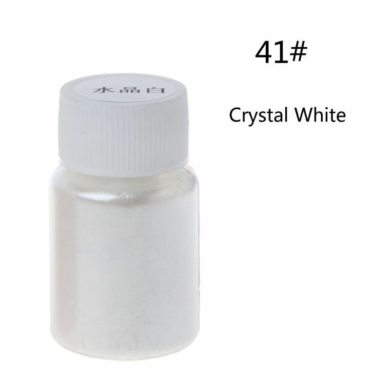 1 флакон полноцветной перламутровой пудры-41 # кристально-белый