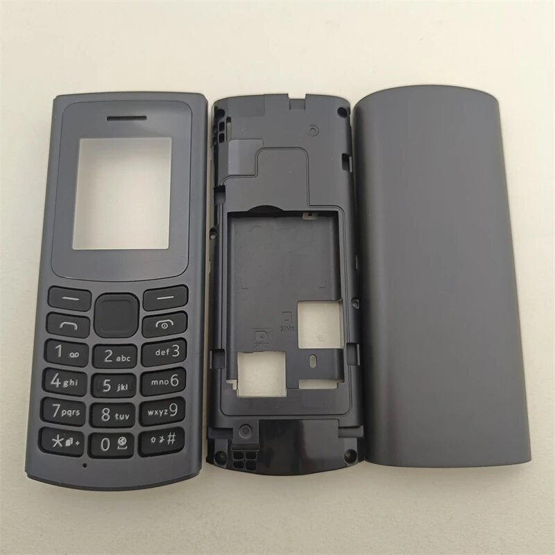 Для Nokia 105 4G 2020 полный чехол для телефона с английской клавиатурой запасные части Black