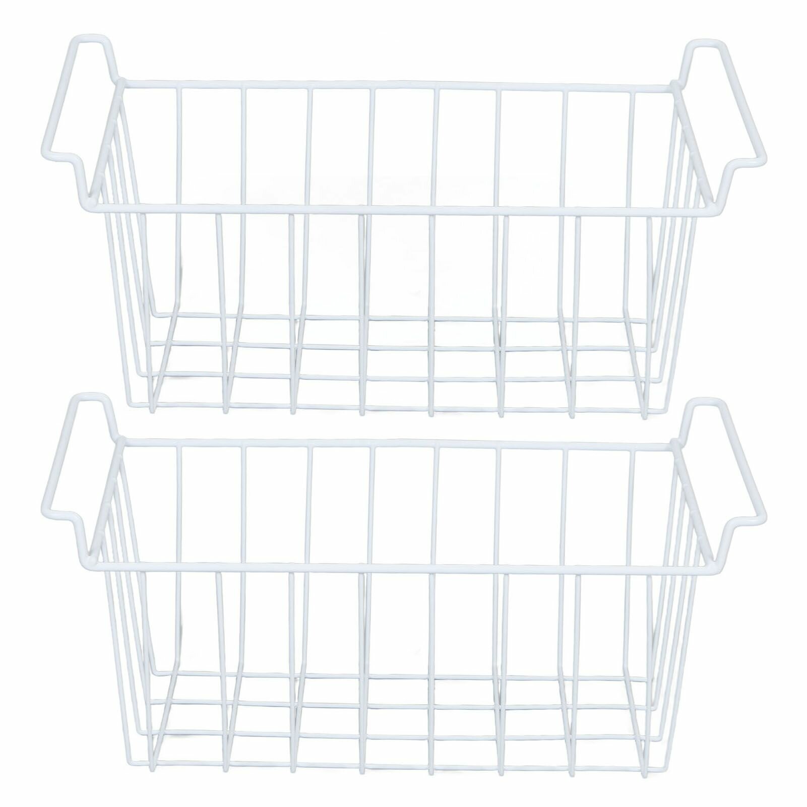 Металлическая корзина для морозилки 41.5х24.5х20 см (2 шт)