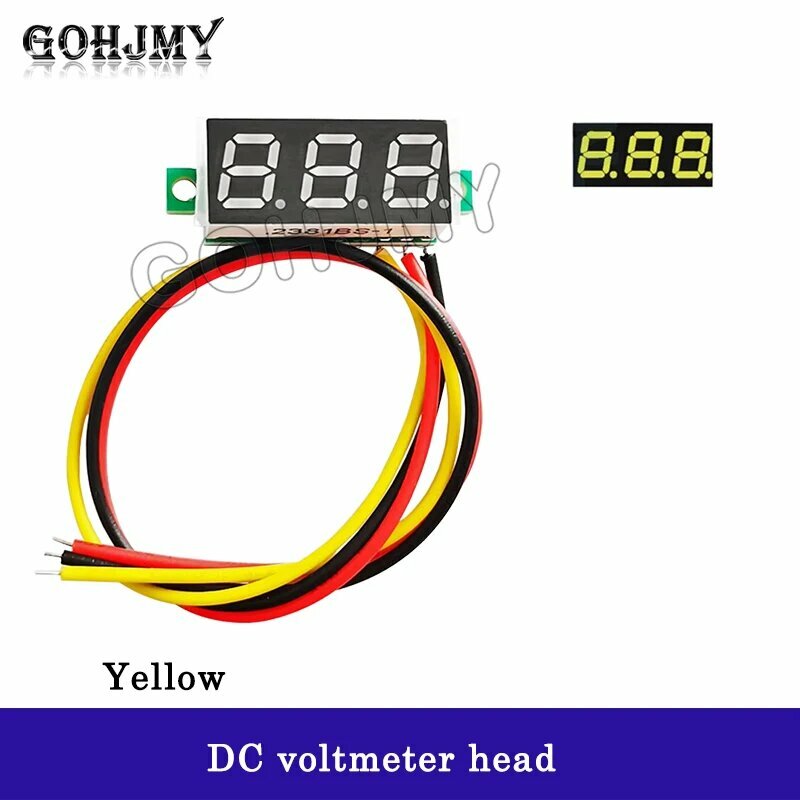 Желтый цифровой вольтметр DC 0-100V GOHJMY
