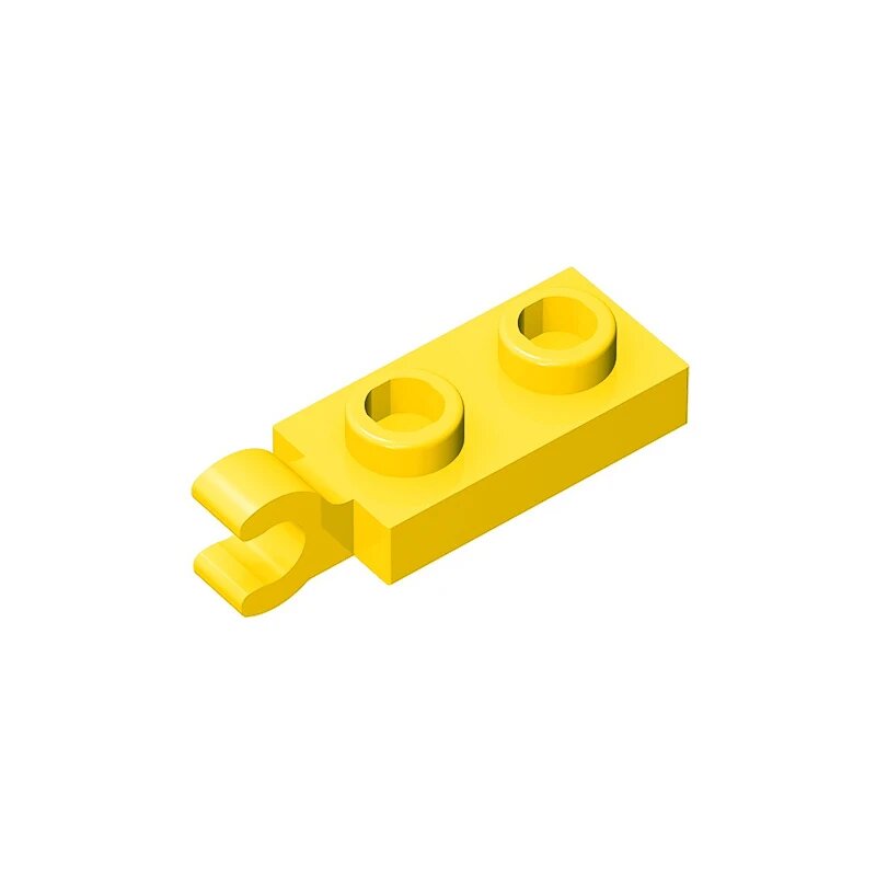 Желтый LEGO 2x1 пластиковый блок с держателем, Color: 030