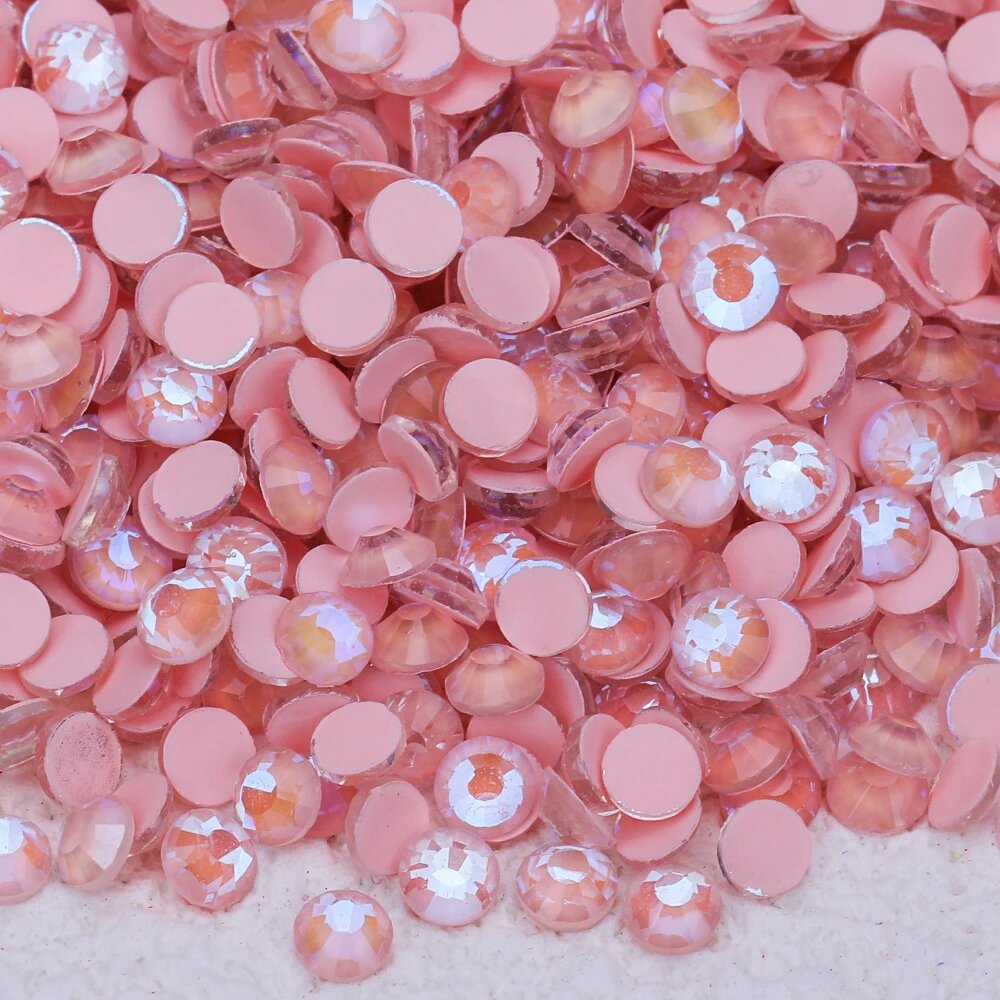 Розовые кристаллы для ногтей Light Pink AB