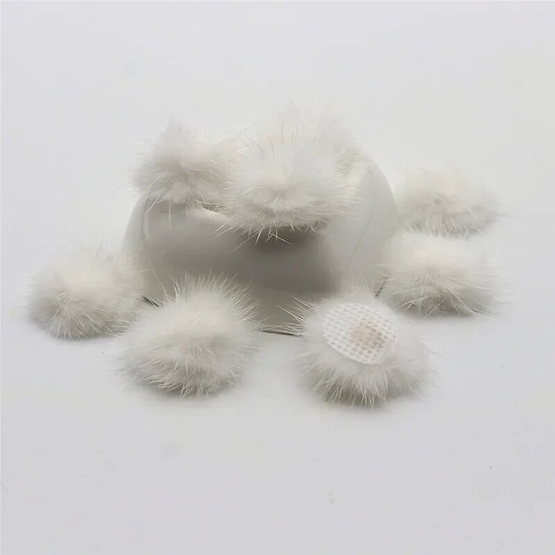 Мягкие помпоны 2.5-3 см, 100 шт. Белый, white, 100pcs