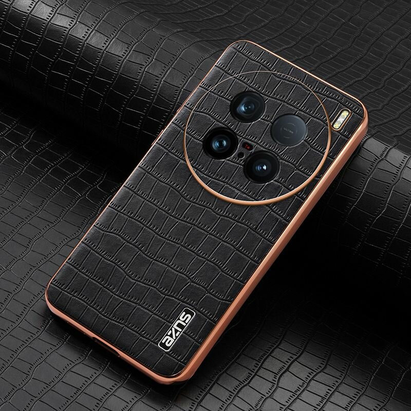 Защитный чехол MyPads для VIVO X100 Ultra (Виво X100 Ультра) с тиснением под кожу крокодила