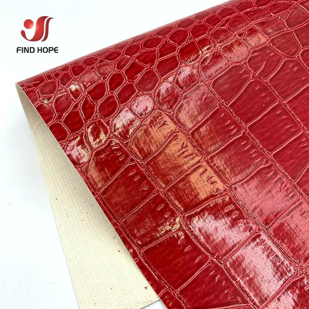 Искусственная кожа крокодила 30x20 см 4 цветов Красный, Red