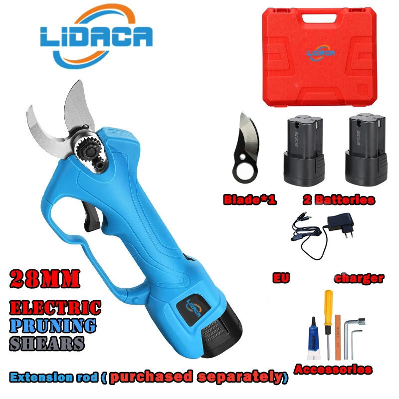 Аккумуляторный секатор 16,8 В, литий-ионный секатор, эффективные электрические ножницы, бонсай, ветки деревьев, садовые инструменты, электрический LIDACA-8603