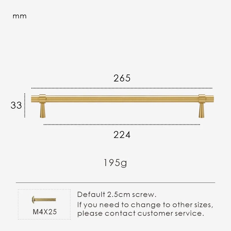 Ручки для шкафов Nurlin матовая бронза 500 мм