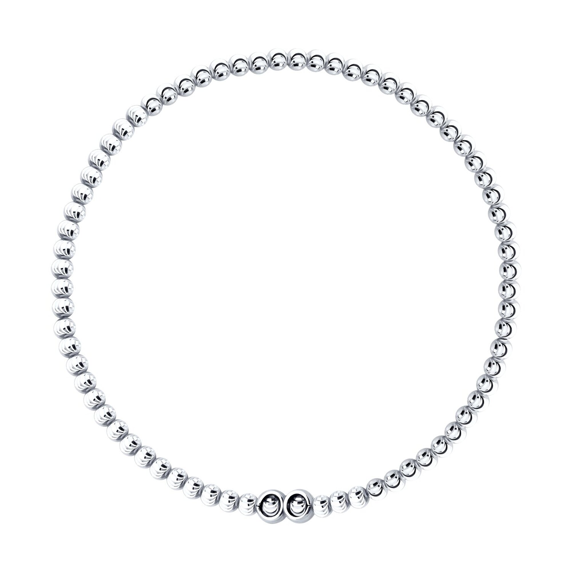 Браслет Diamant online, серебро, 925 проба, родирование