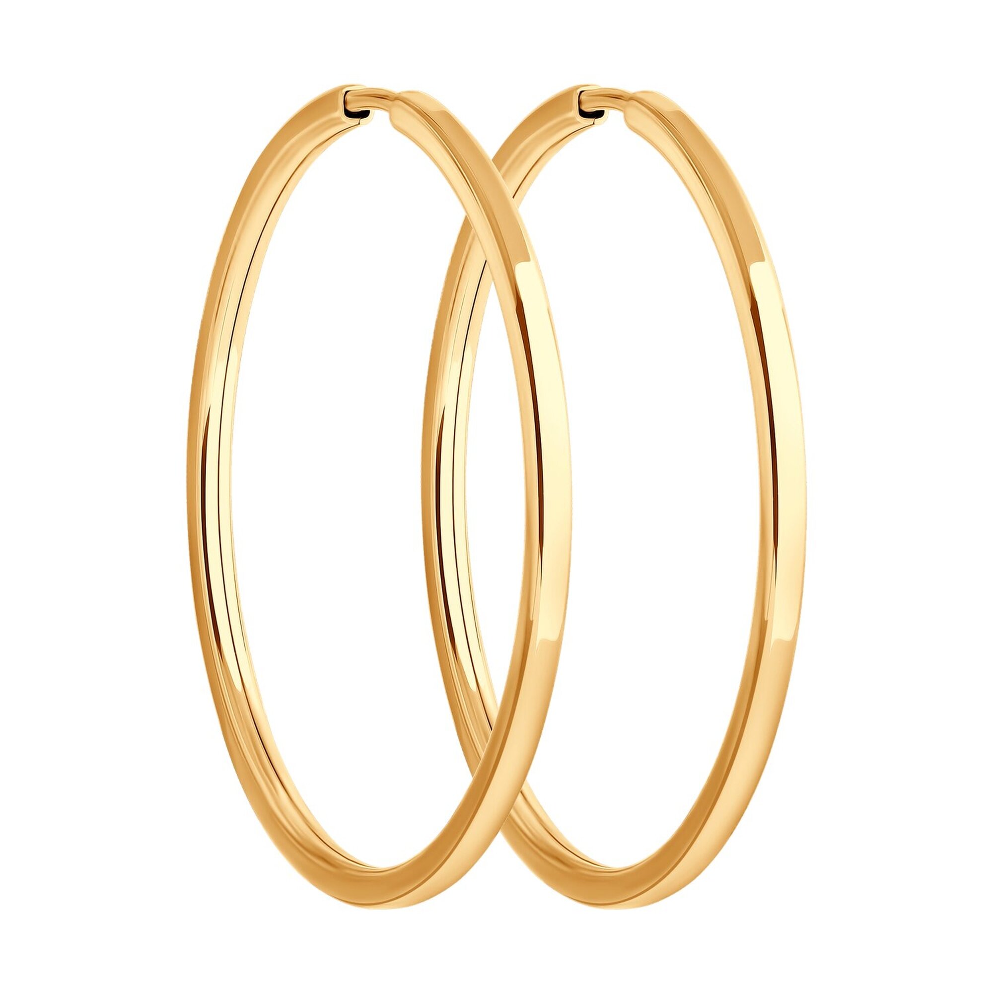 Серьги конго, красное золото, 585 проба